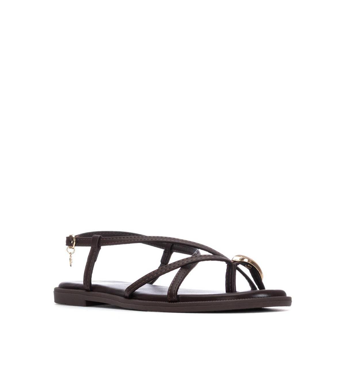 Click here for Xti Womens Flat Strappy Sandals - Brown prices