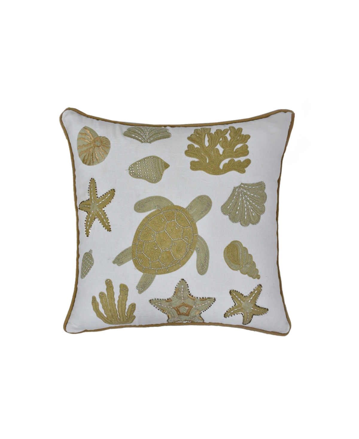 Click here for Loom House Undersea Turtle Cotton Decorative Pillo... prices