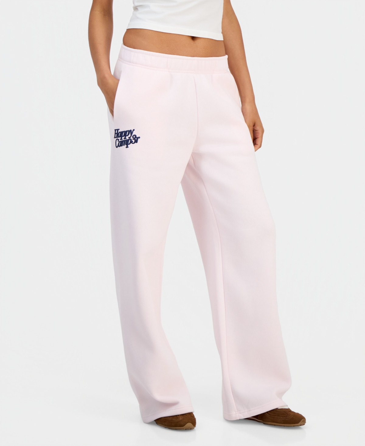 Click here for The Happy Camp3r Juniors Puff-Print Wide-Leg Sweat... prices