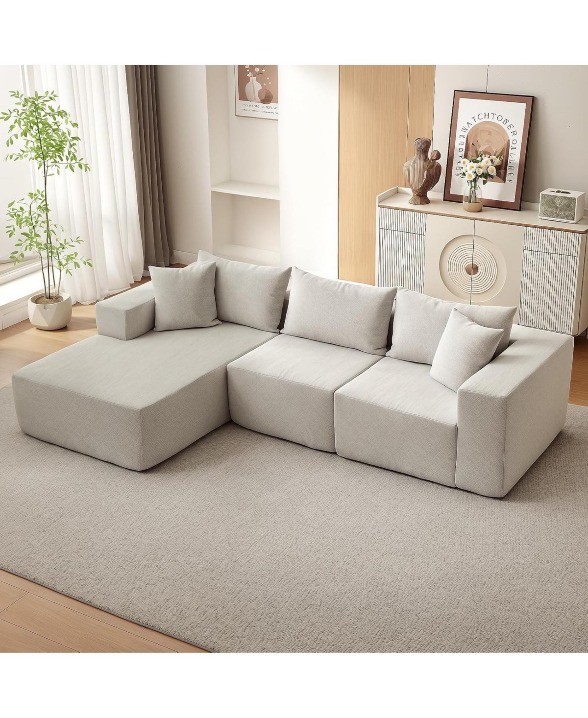 Click here for gaomon 108" Modular Cloud Sectional Sofa  L-S... prices