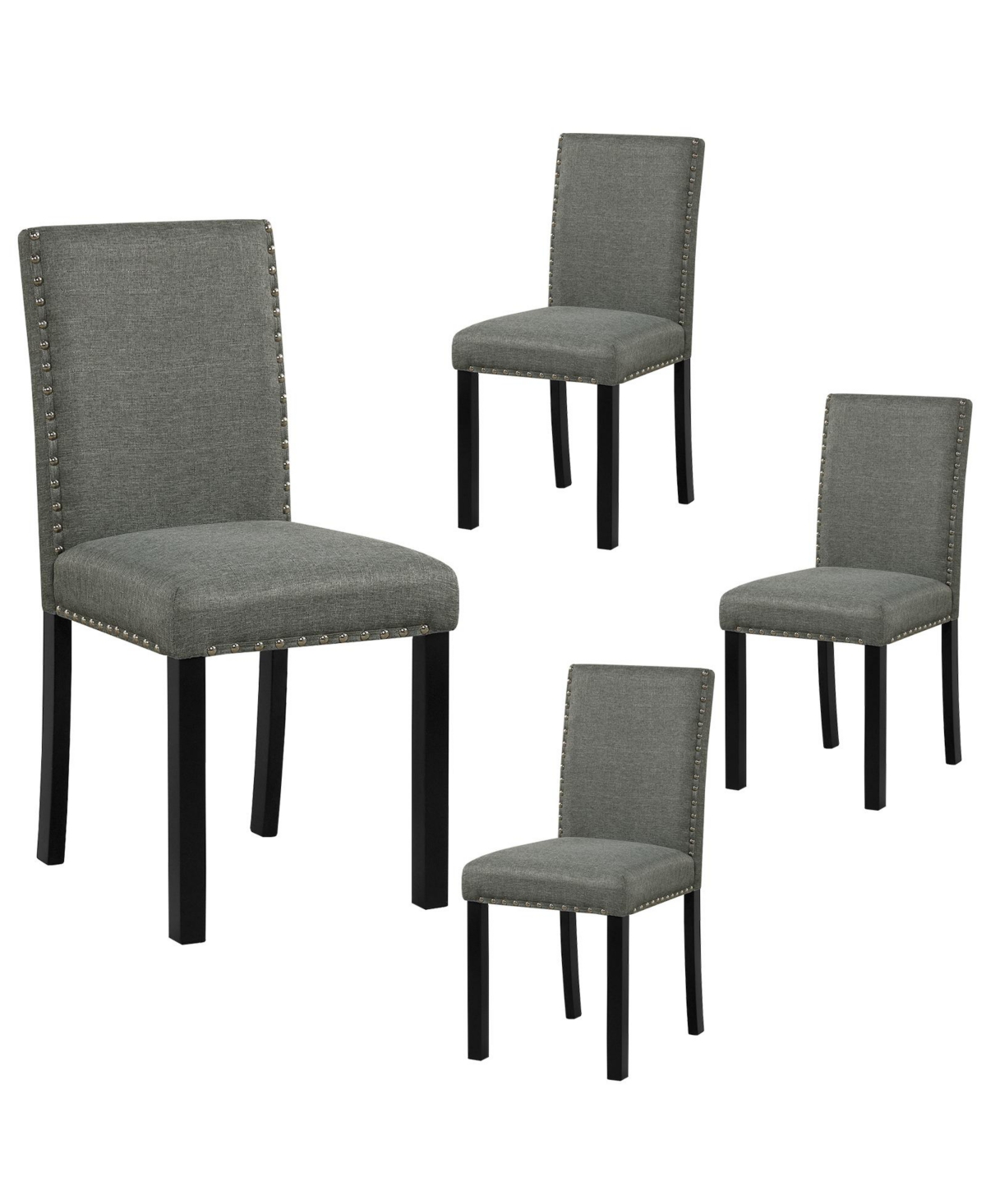 Click here for Gymax Wooden Dining Chairs Set of 4 w/Solid Rubber... prices