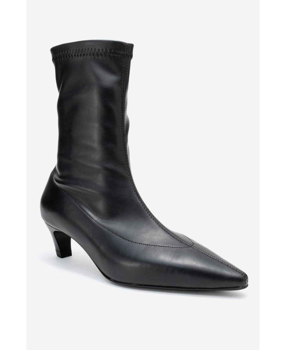 Click here for Prologue Shoes Womens Alora Kitten Heel Boot - Bla... prices