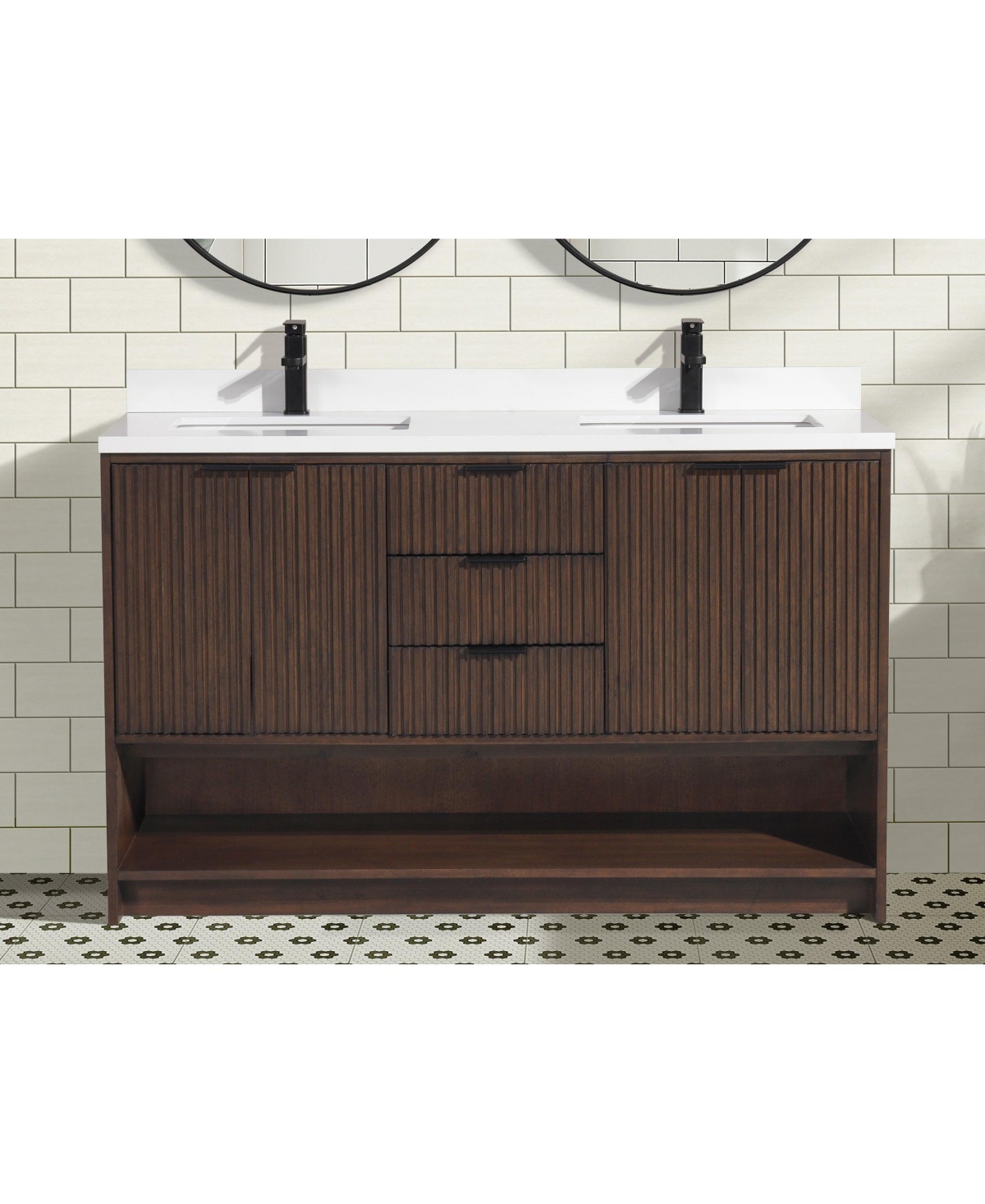 Click here for Ari Bath Diego 55" Bathroom Vanity Walnut - W... prices