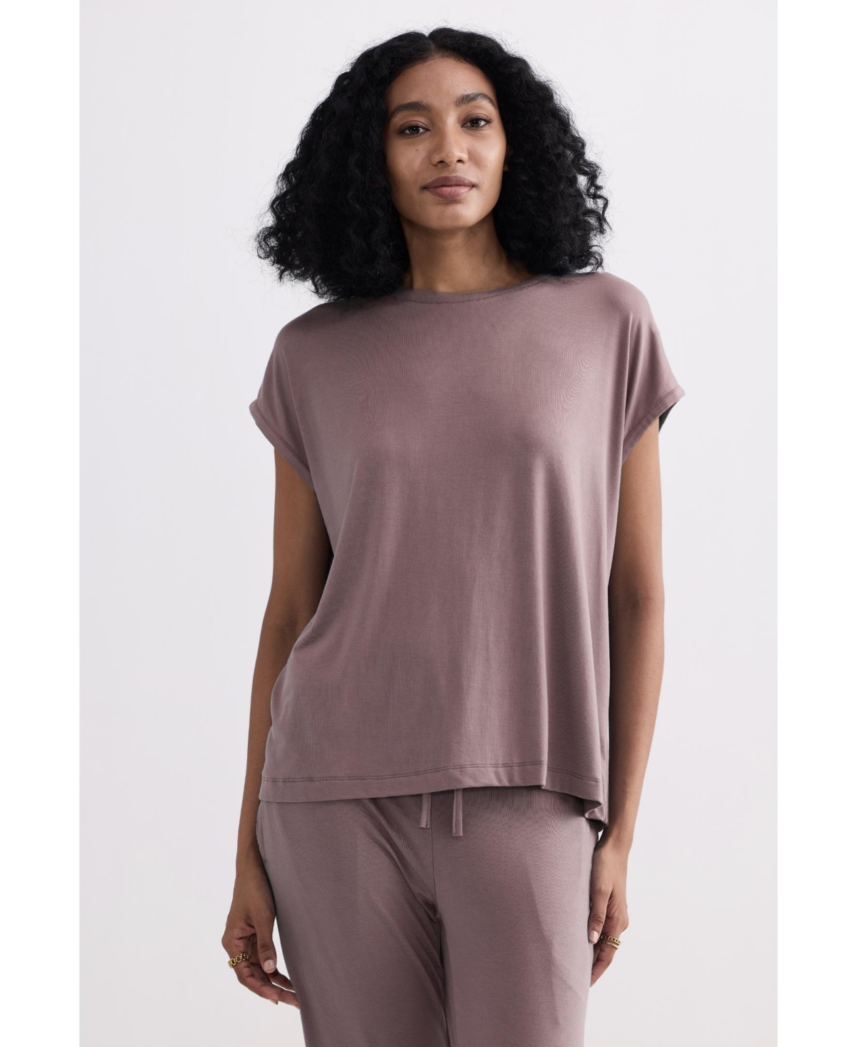 Click here for Reistor Womens Relaxed Tee in Dusty Rose - Light/P... prices