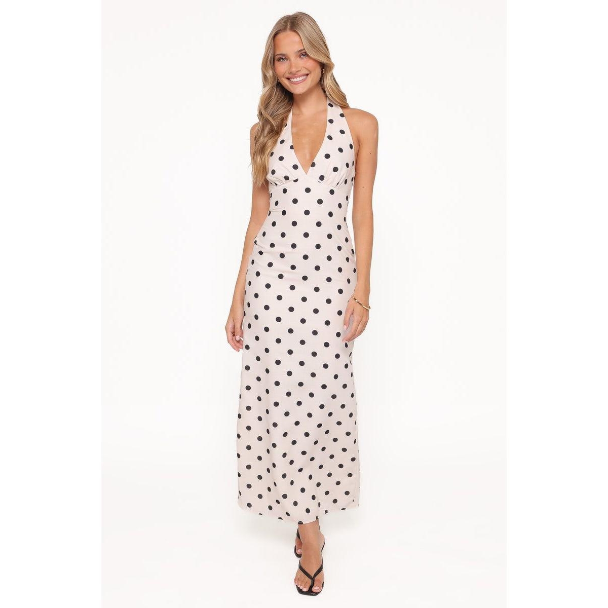 Click here for Petal and Pup Womens Adora Halterneck Maxi Dress -... prices