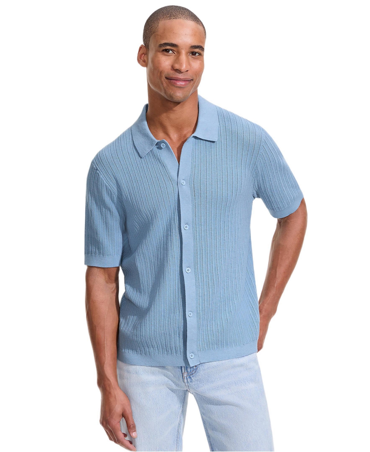 Click here for Lands End Mens Short Sleeve Lightweight Button Thr... prices