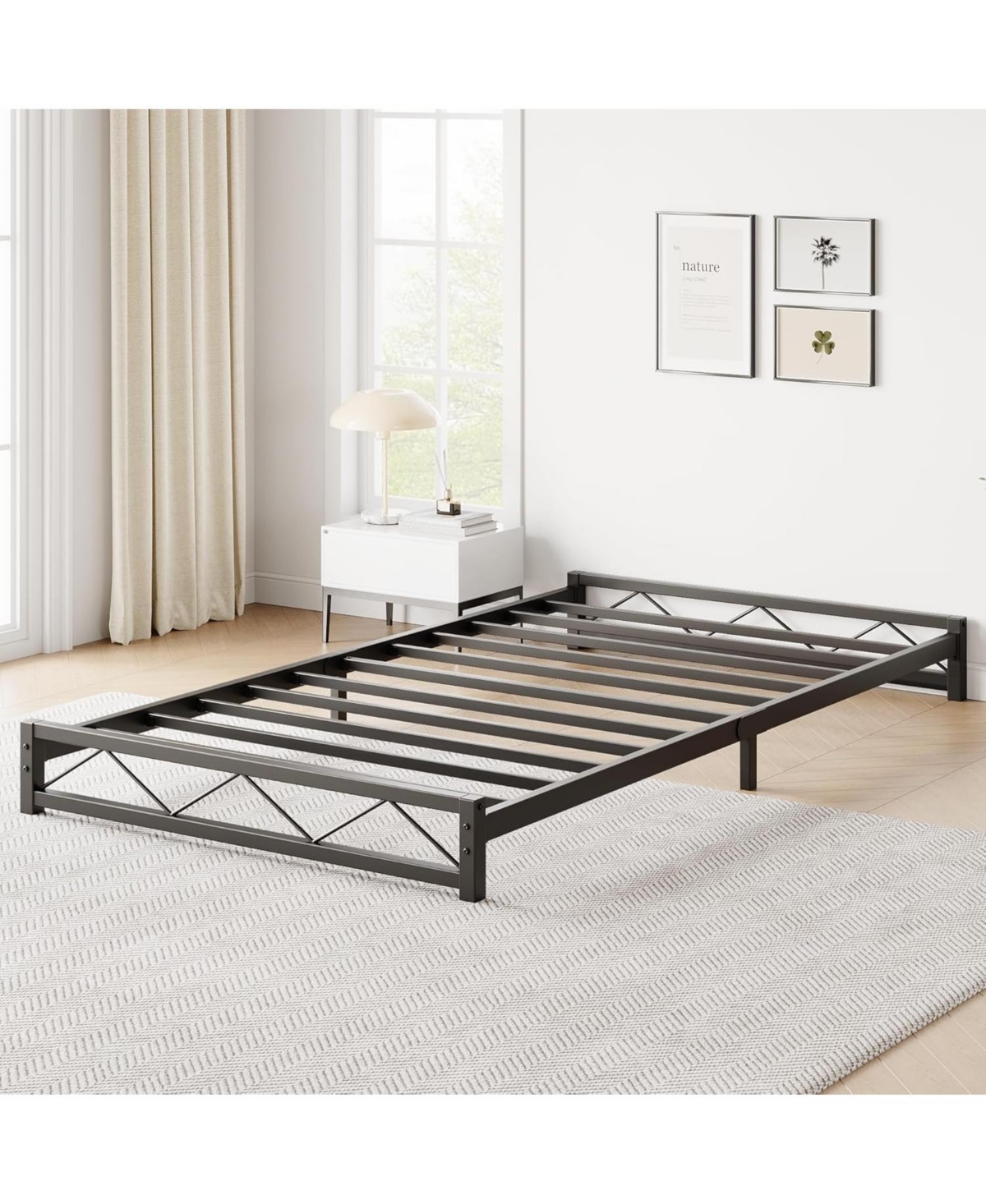 Click here for gaomon 6" Twin Metal Bed Frame  Wavy Pattern... prices