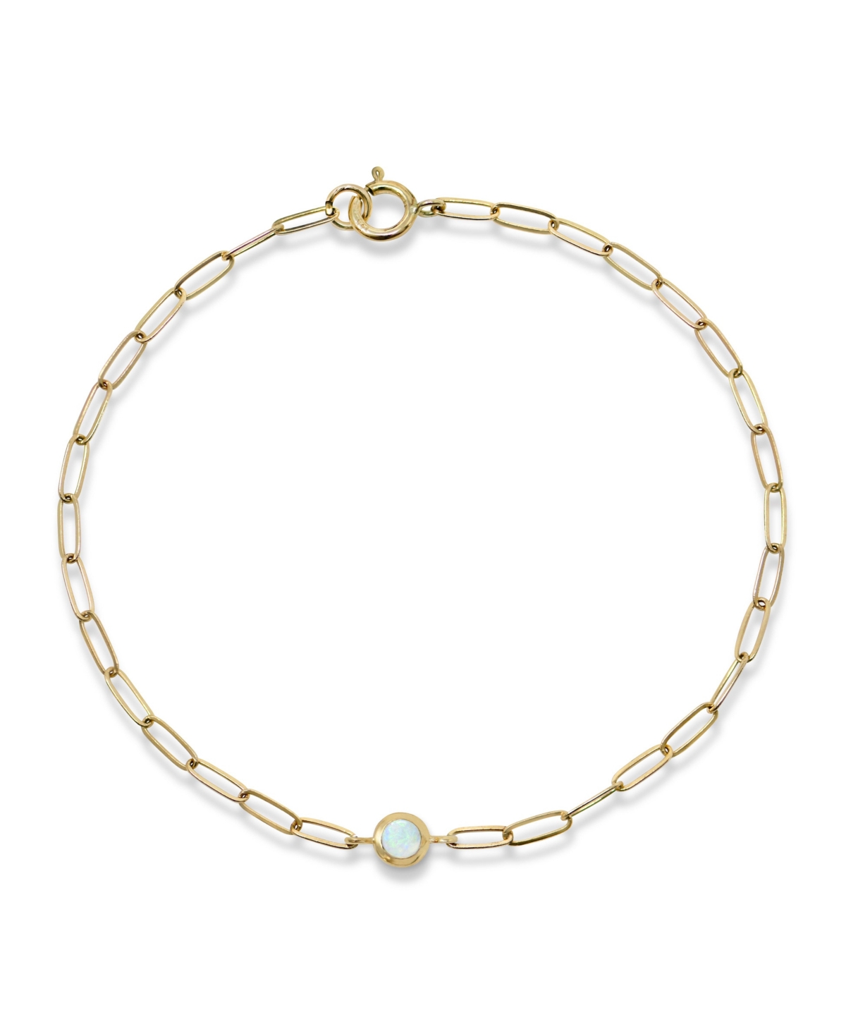 Click here for Anzie Classique Birthstone Paperclip Bracelet - Ye... prices