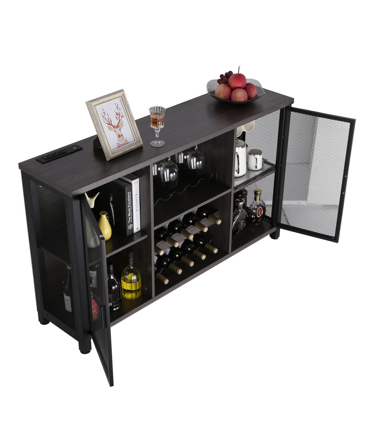 Click here for Gouun 47 Inch Industrial Bar Cabinet with Wine Rac... prices