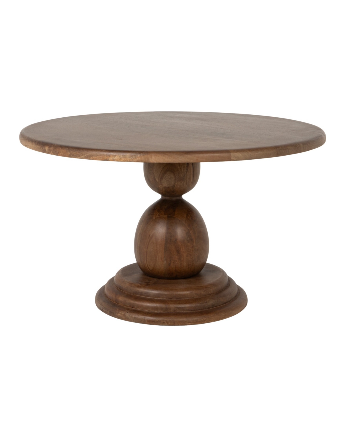 Click here for Storied Home 30 Mango Wood Round Bulbed Pedestal C... prices