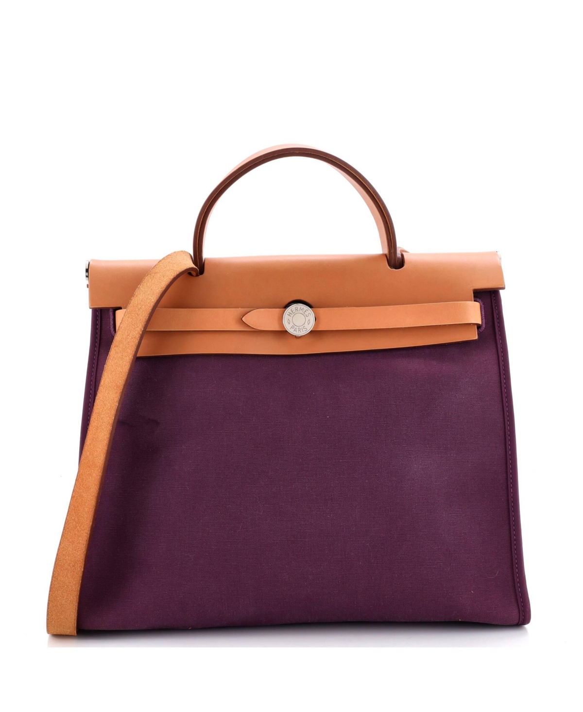 Click here for Pre-Owned HERMES 31 Herbag Zip Leather and Toile -... prices