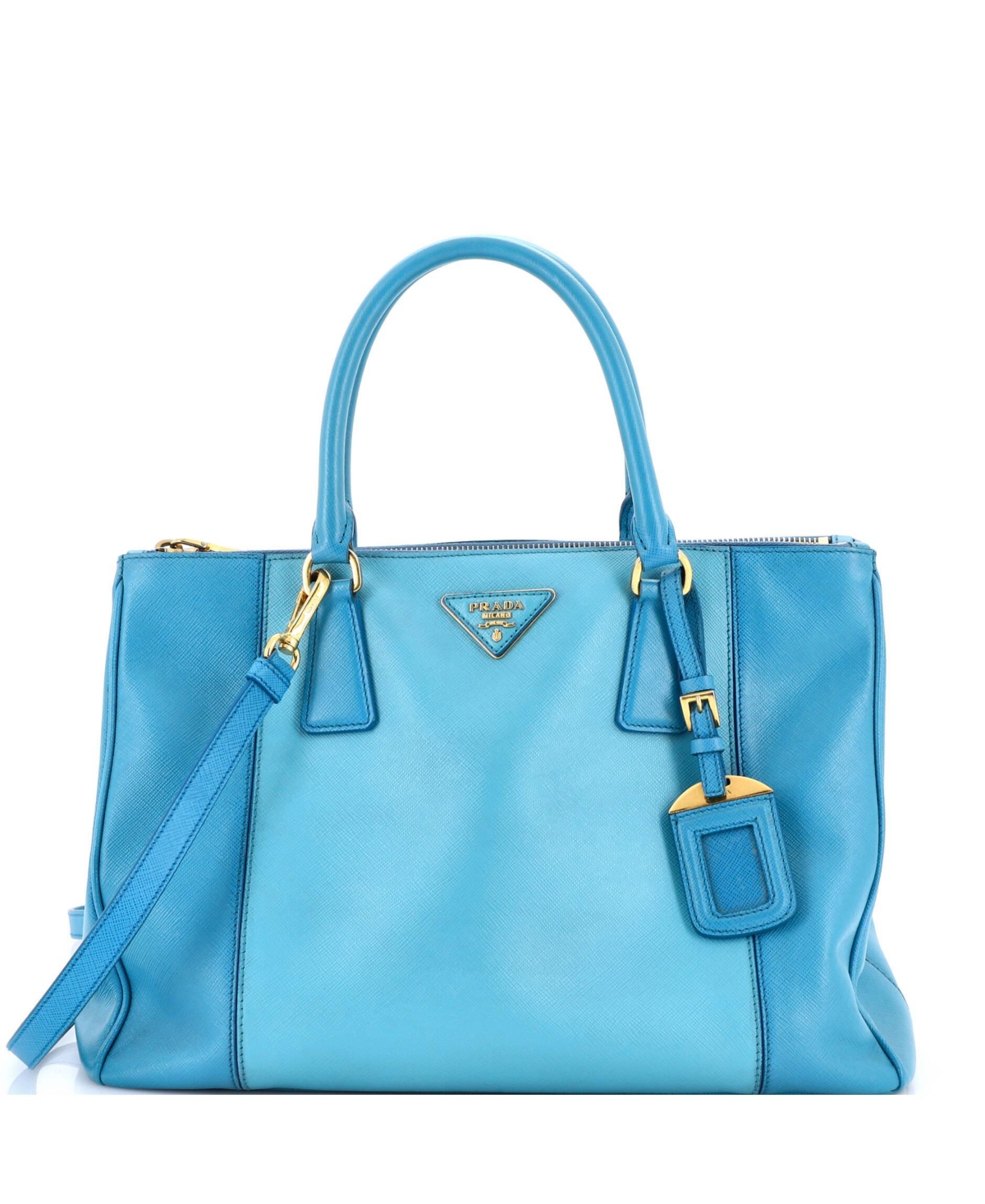 Click here for Pre-Owned Prada Medium Bicolor Double Zip Lux Tote... prices