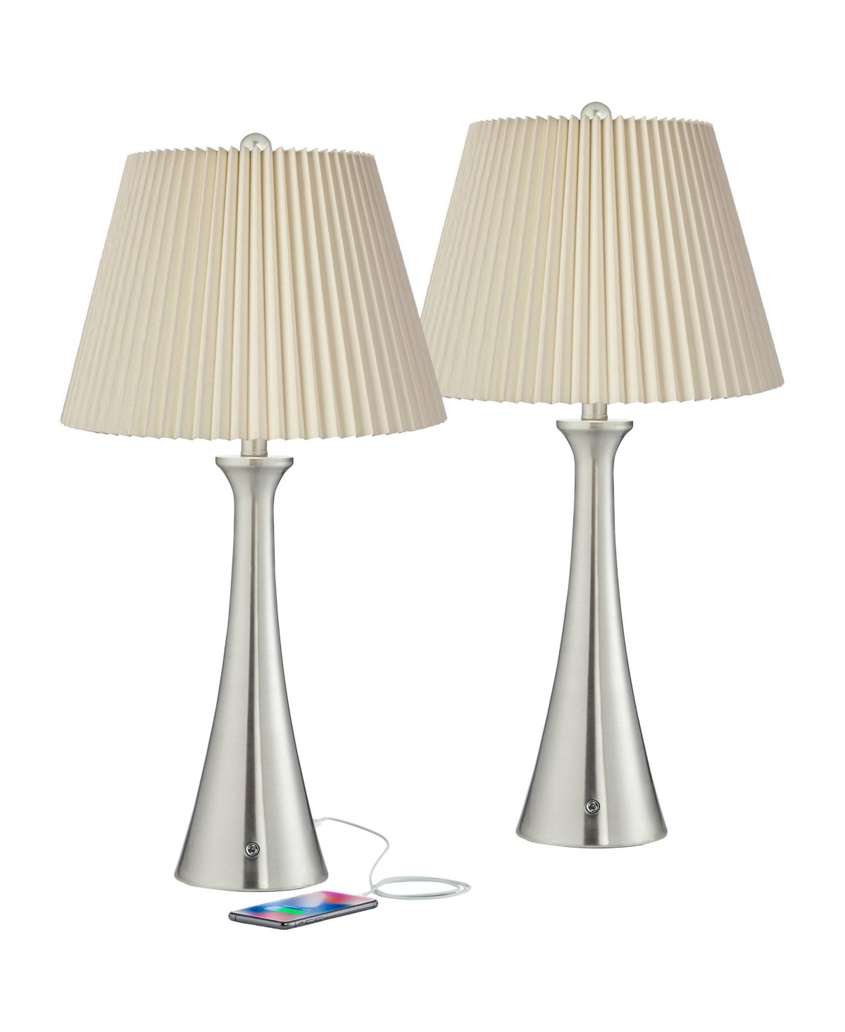Click here for 360 Lighting Karl Modern Table Lamps 27 1/2"... prices