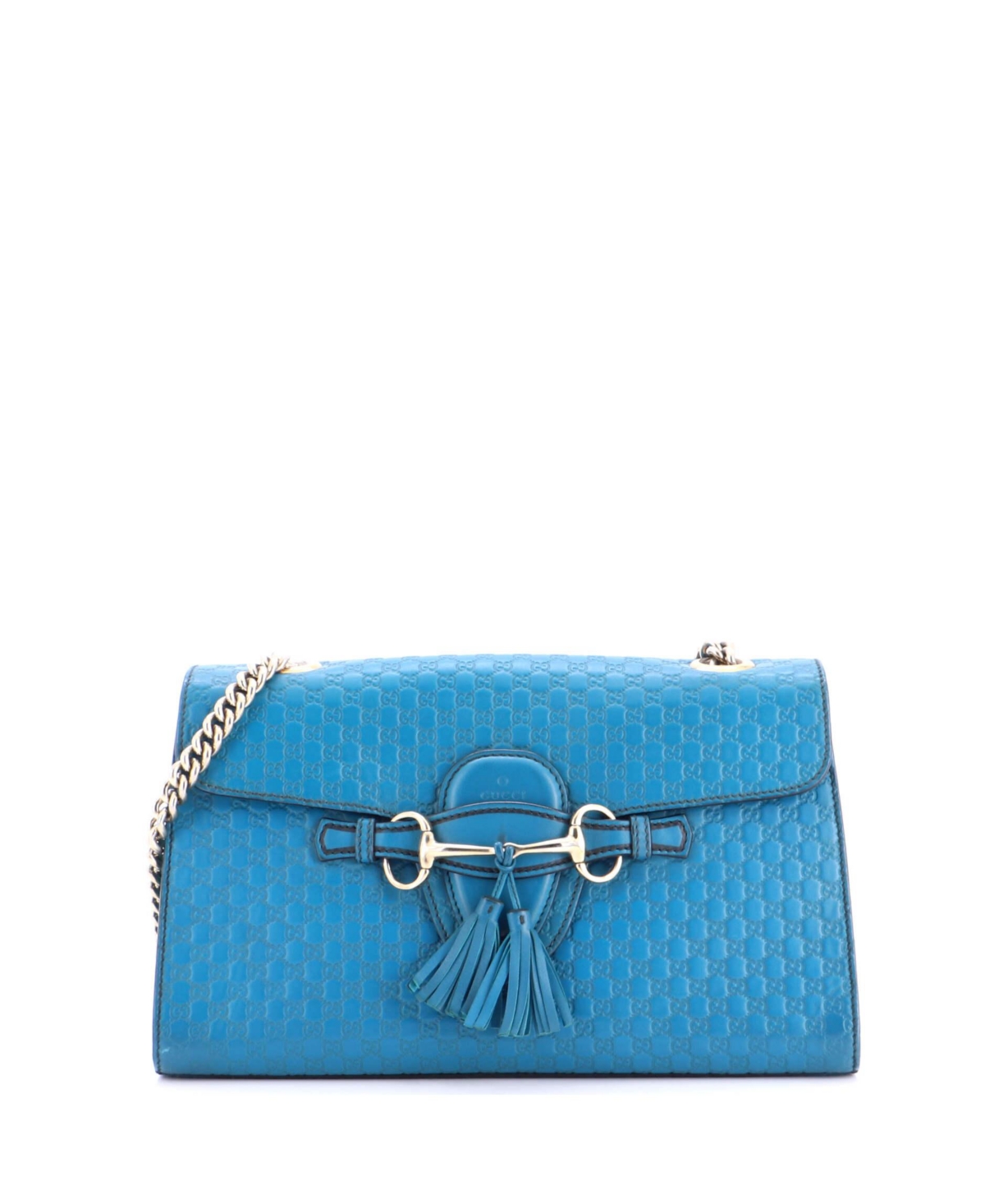 Click here for Pre-Owned Gucci Medium Emily Chain Flap Bag Microg... prices