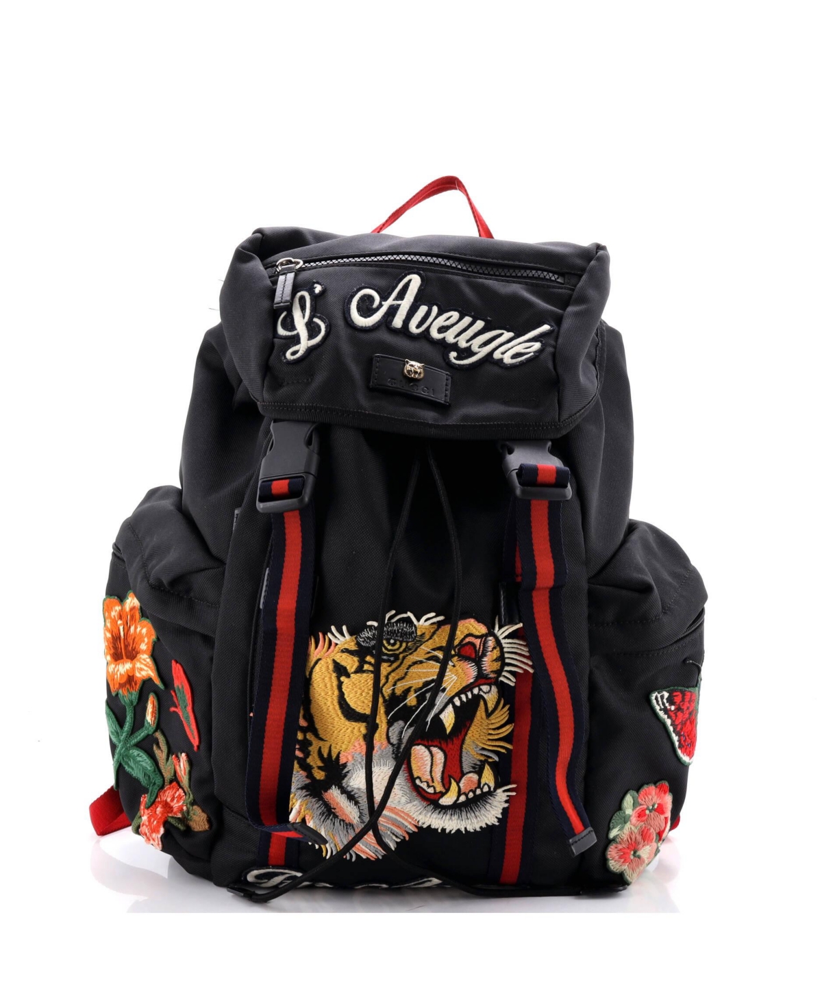 Click here for Pre-Owned Gucci Techpack Backpack Embroidered Tech... prices