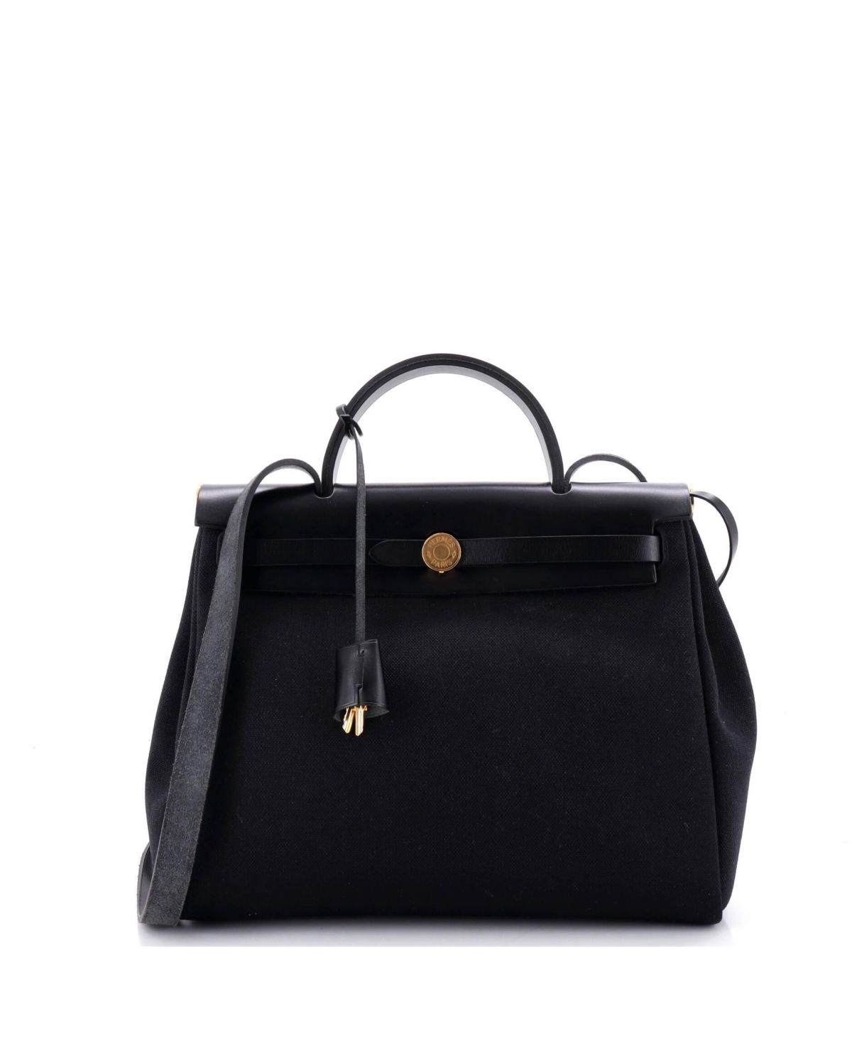 Click here for Pre-Owned HERMES 31 Herbag Zip Leather and Toile -... prices