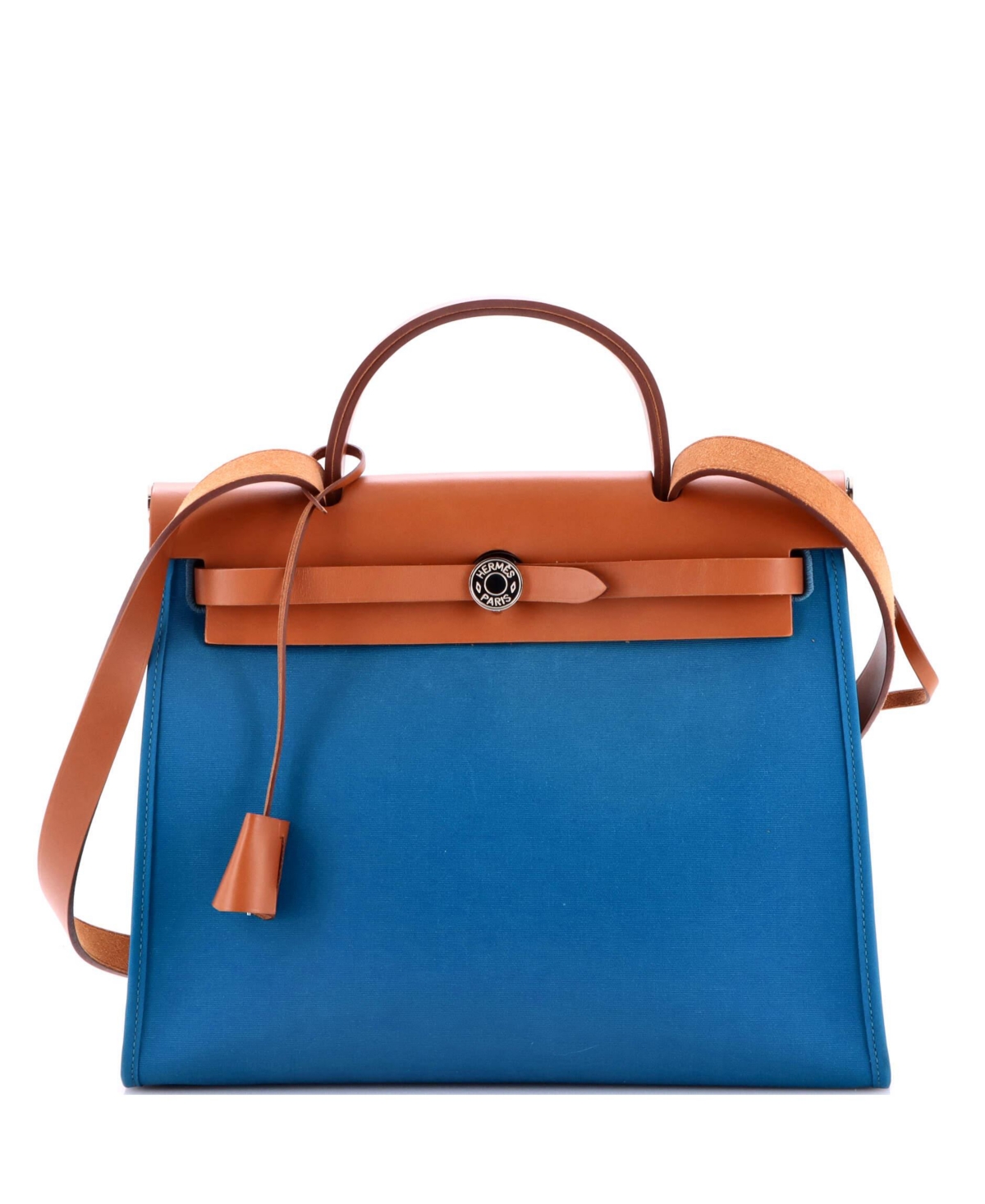 Click here for Pre-Owned HERMES 31 Herbag Zip Leather and Toile -... prices