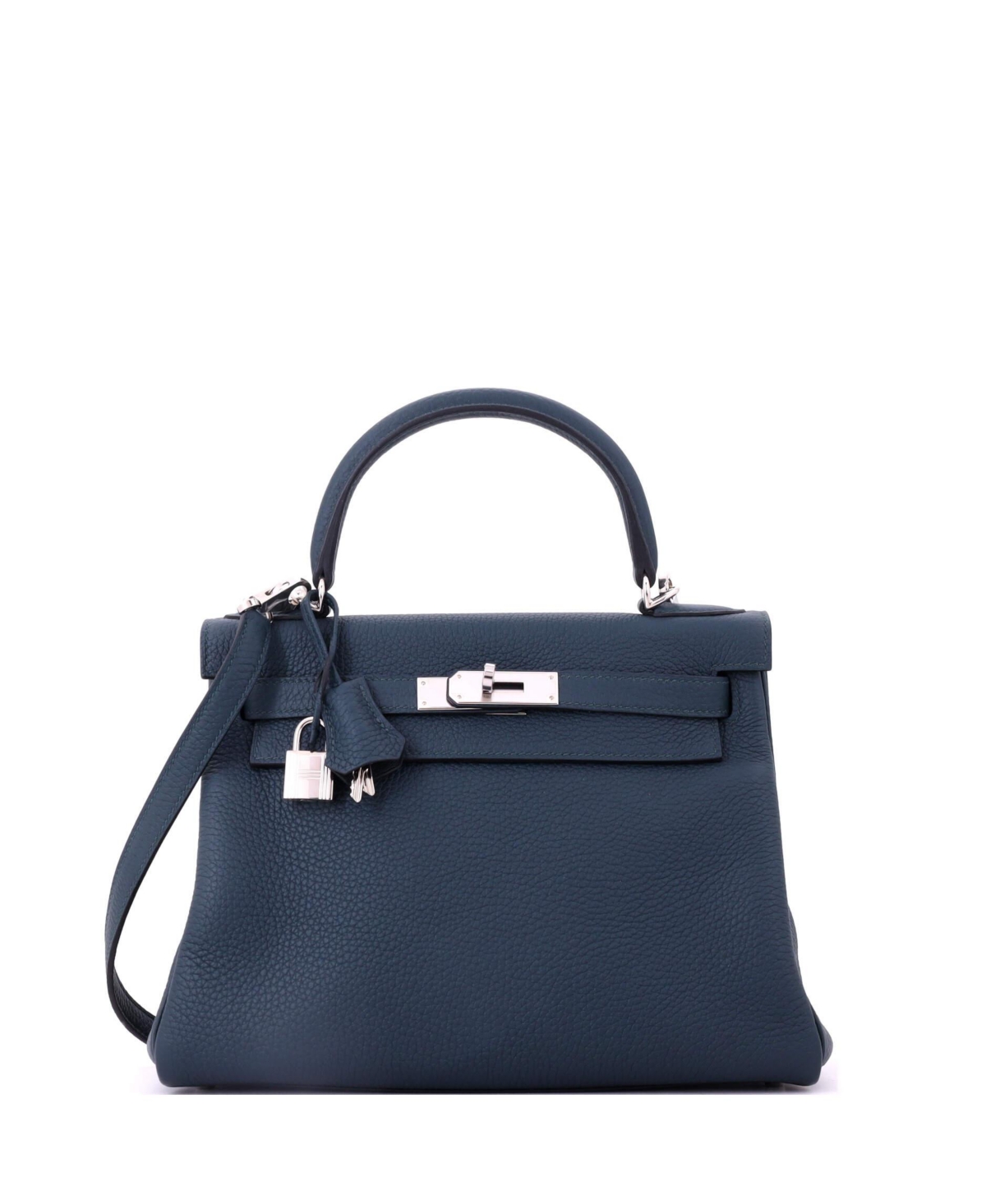 Click here for Pre-Owned HERMES Kelly 28 Handbag Green Clemence w... prices