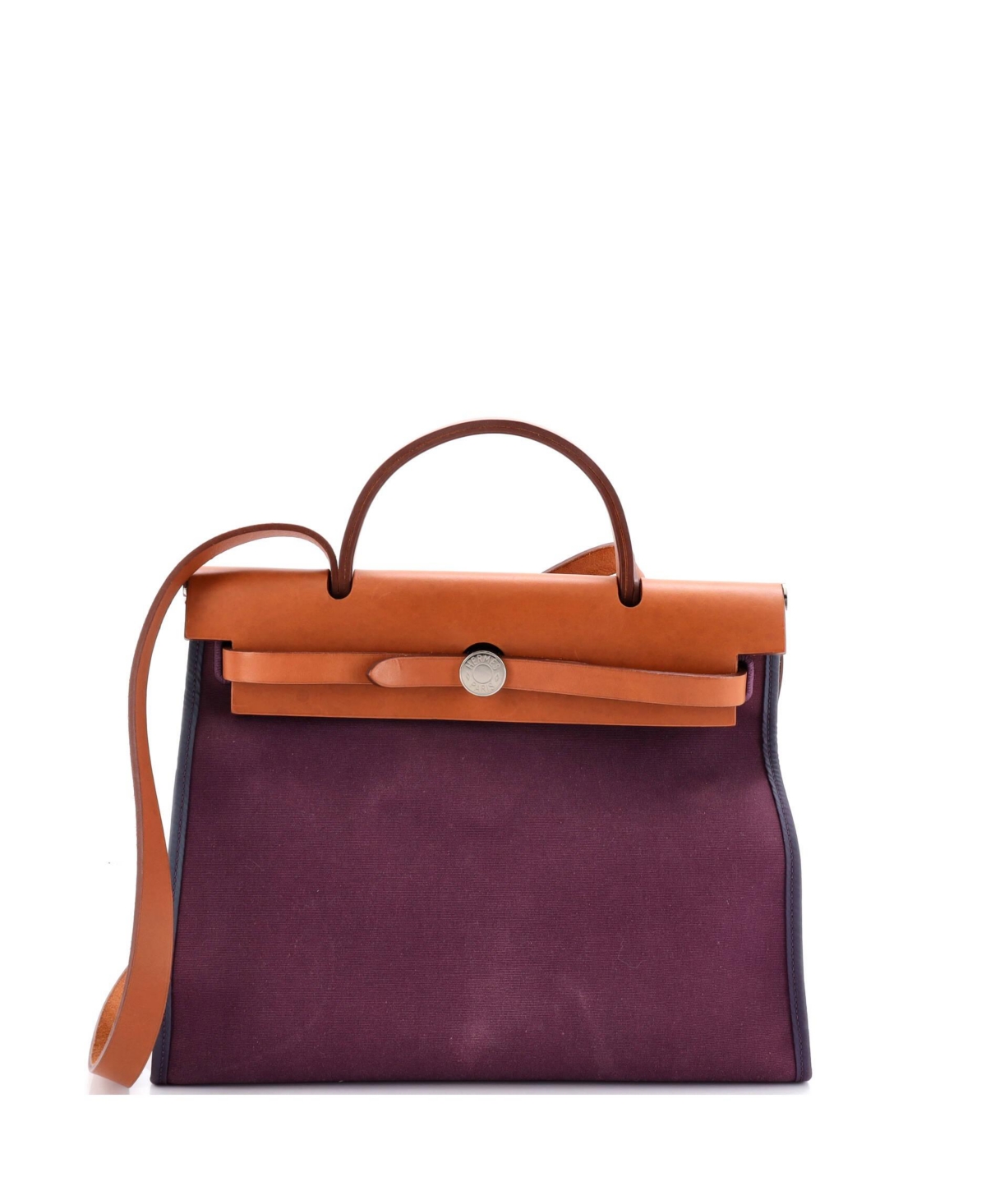 Click here for Pre-Owned HERMES 31 Herbag Zip Leather and Toile -... prices
