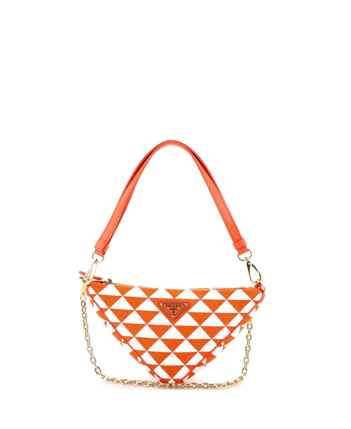 Click here for Pre-Owned Prada Mini Symbole Triangle Bag Jacquard... prices