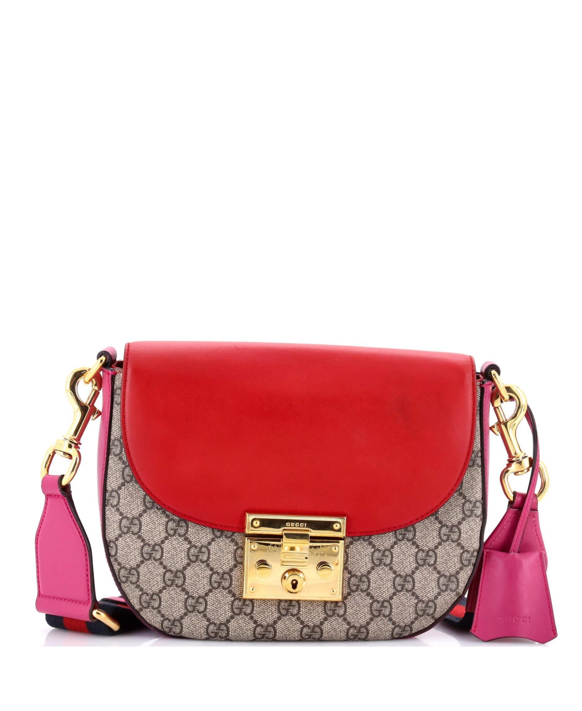 Click here for Pre-Owned Gucci Medium Padlock Saddle Shoulder Bag... prices