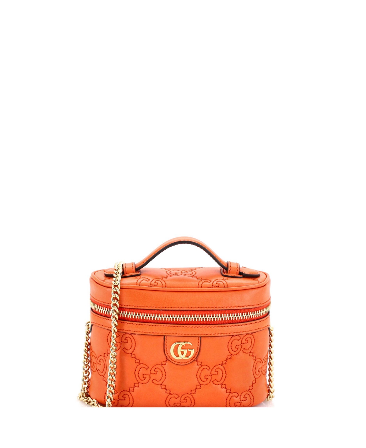 Click here for Pre-Owned Gucci Mini Top Handle Vanity Chain Bag G... prices