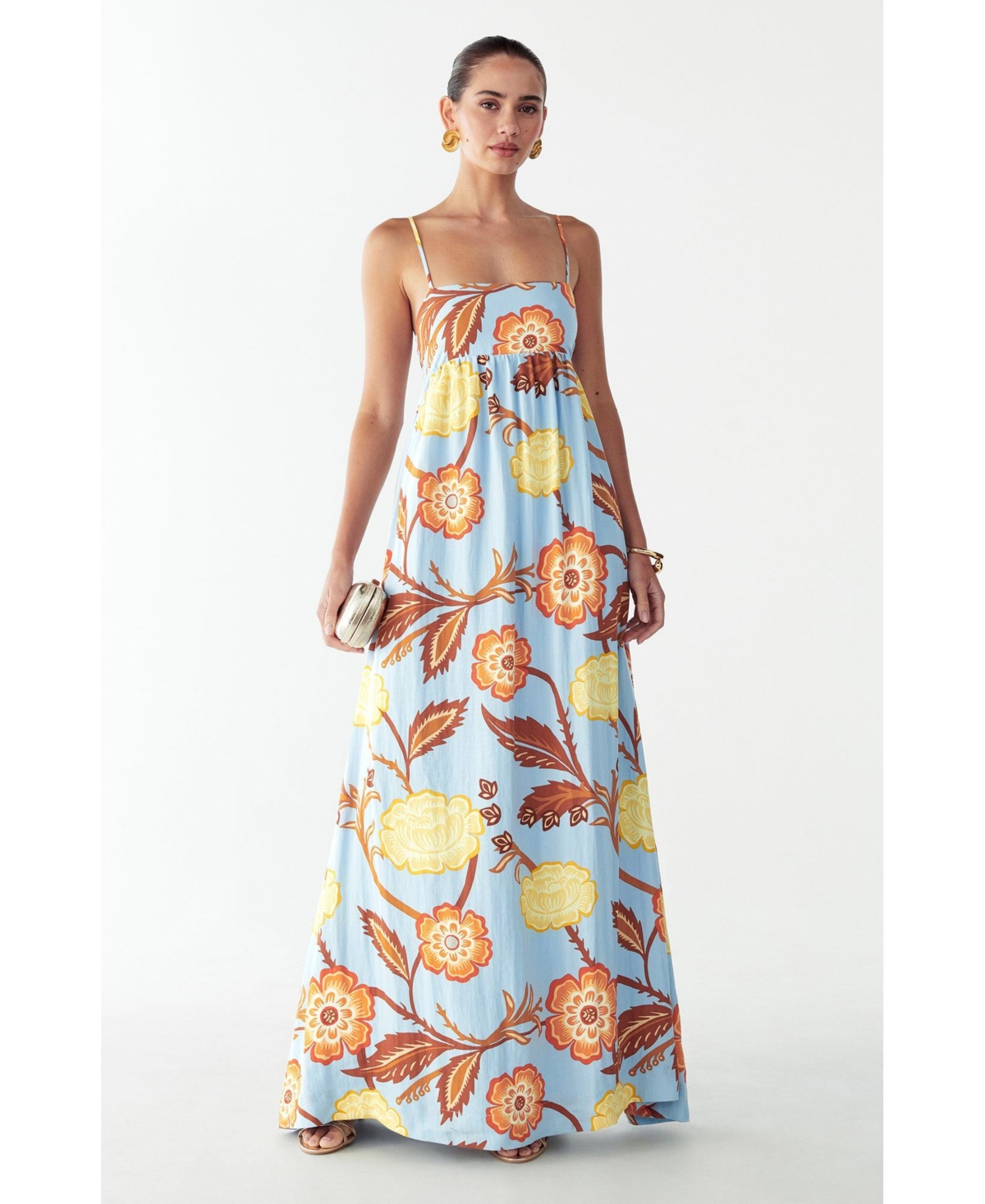 Click here for St Mrlo Womens Aster Maxi Dress - Coastal floral prices