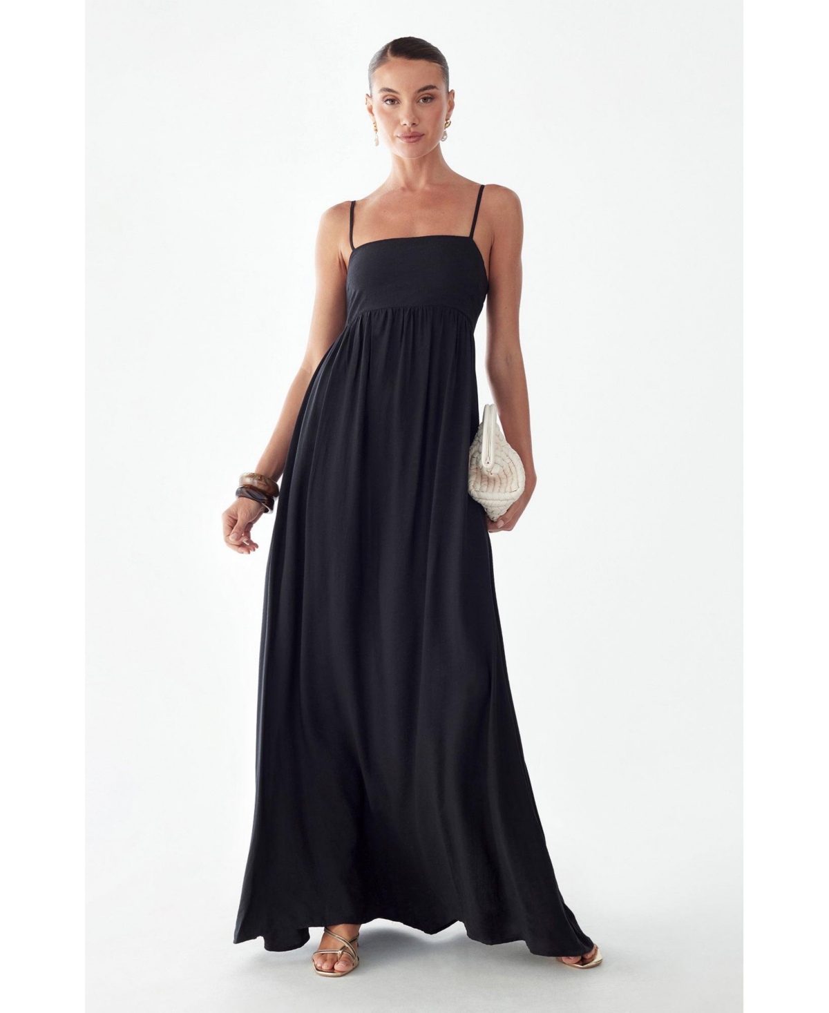 Click here for St Mrlo Womens Aster Maxi Dress - Black prices