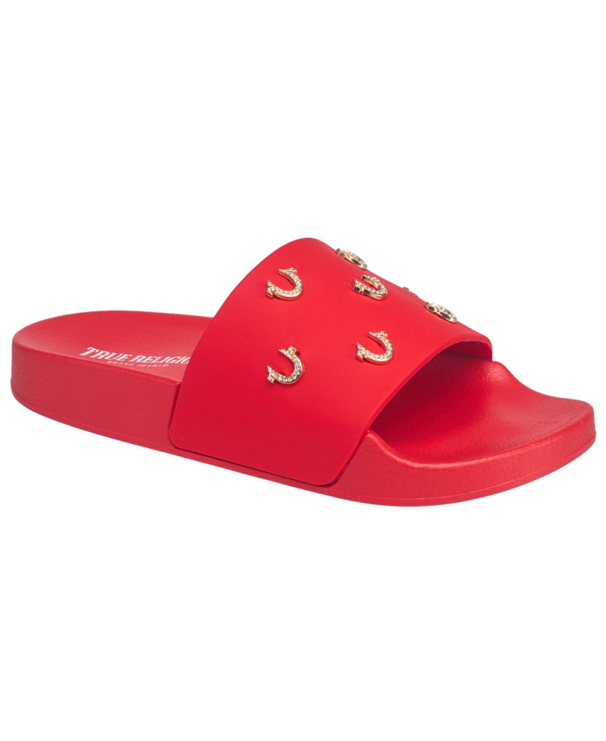 Click here for True Religion Womens Kash Pool Slide - Red prices