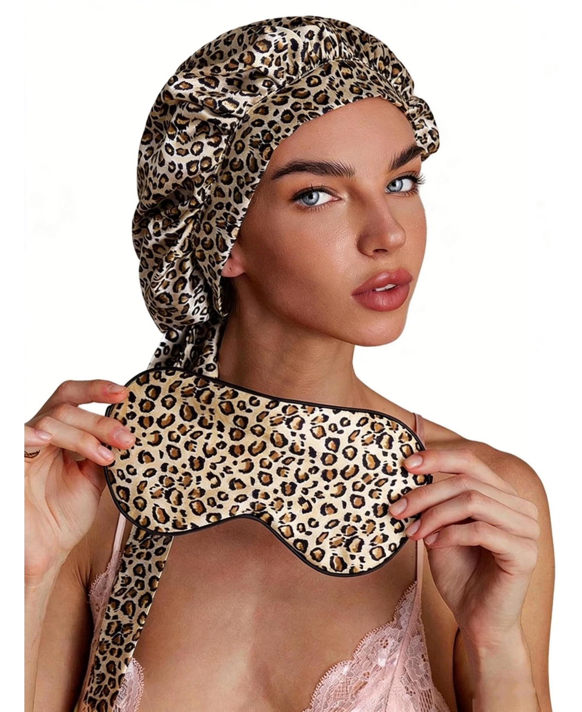 Click here for Silksilky Pure Silk Bonnet+Eye Mask Set - Brown prices
