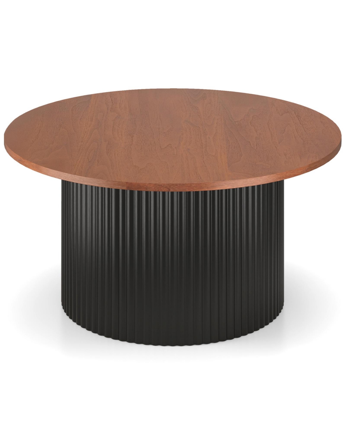 Click here for Sugift Round Coffee Table with Solid Wood Frame an... prices