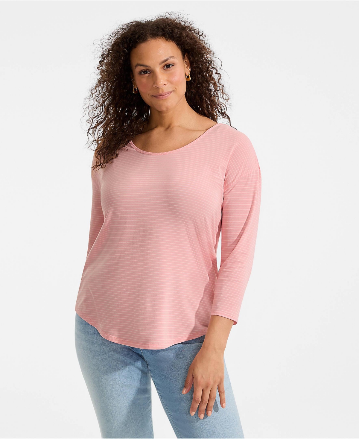 Click here for Lands End Plus Size 3/4 Sleeve Lightweight Jersey... prices