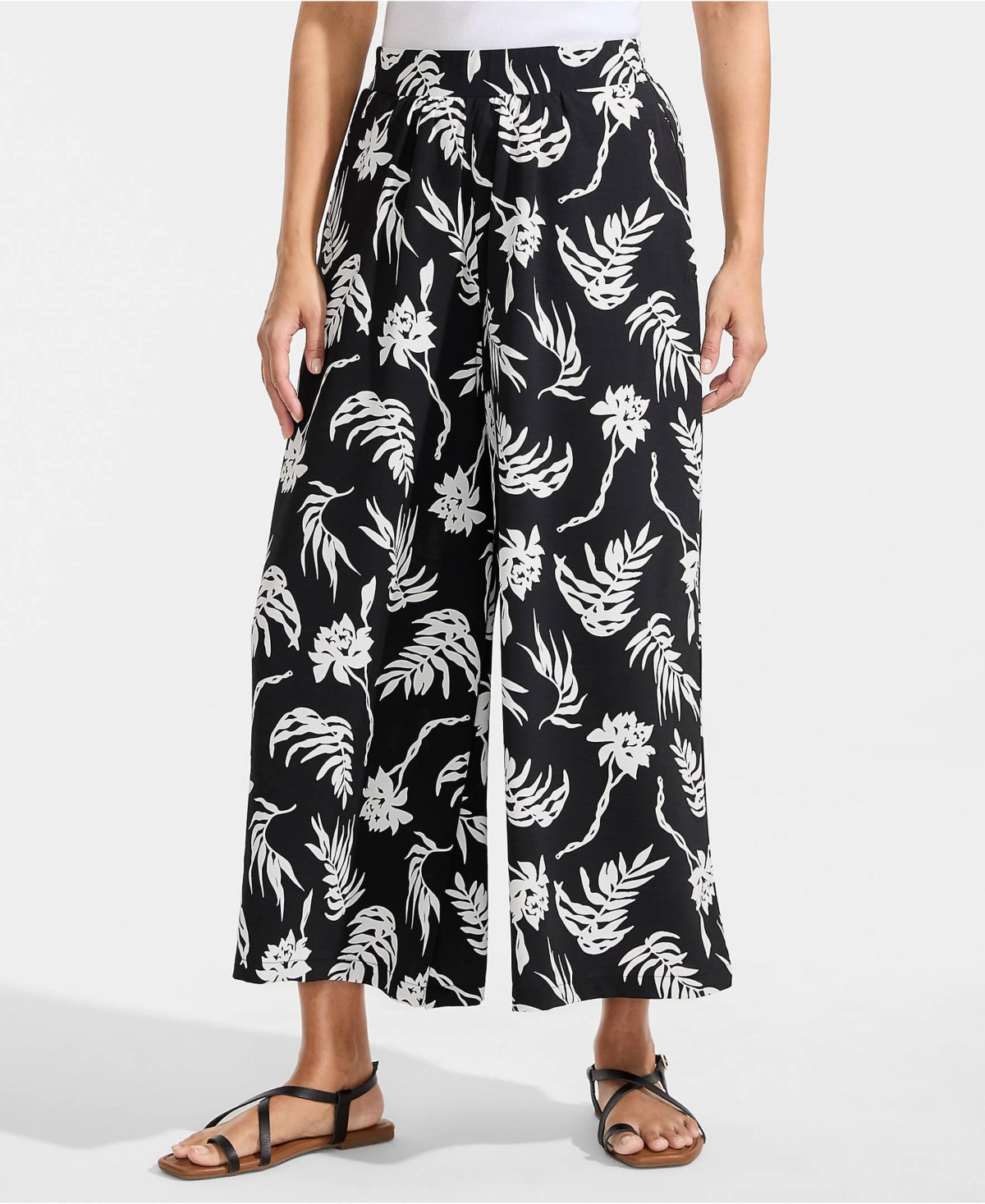 Click here for Lands End Womens Creaseless High Rise Palazzo Crop... prices