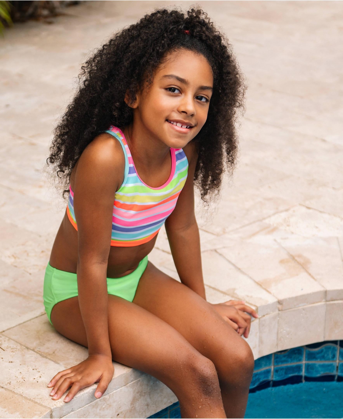 Click here for Lands End Girls Chlorine Resistant Contrast Racer... prices