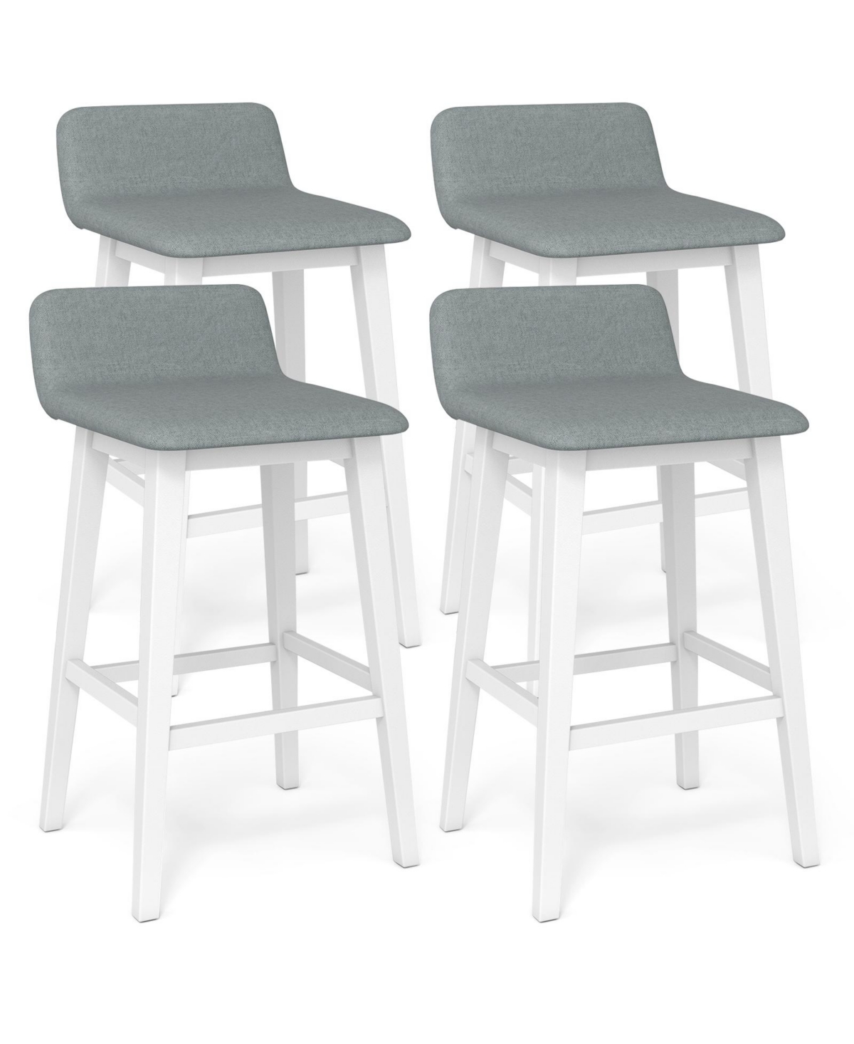 Click here for Gymax 2PCS 29 Upholstered Barstools w/ Low Back Fo... prices