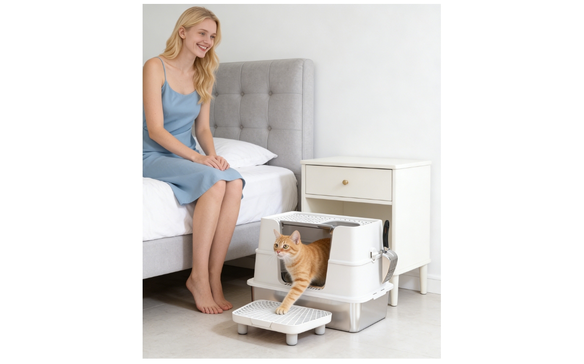 Click here for Zeus and Ruta Xl Stainless Steel Litter Box 100D F... prices