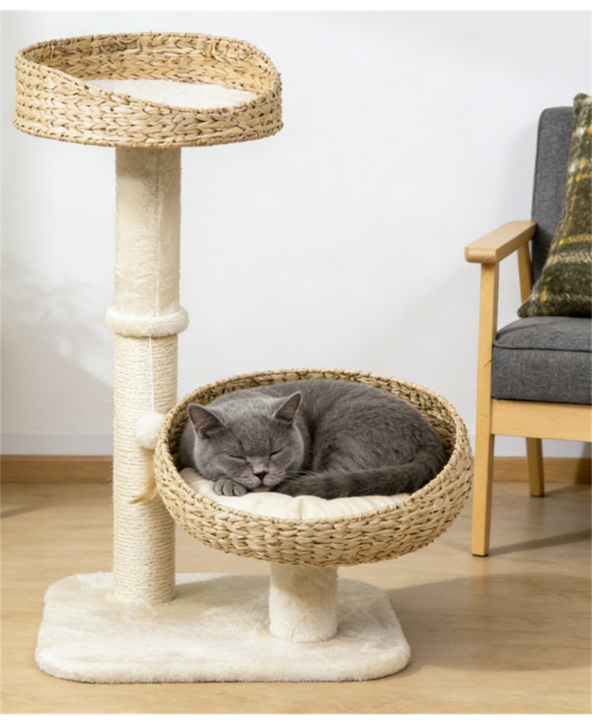 Click here for Zeus and Ruta 28in Elevated Cat Bed Sisal Scratchi... prices