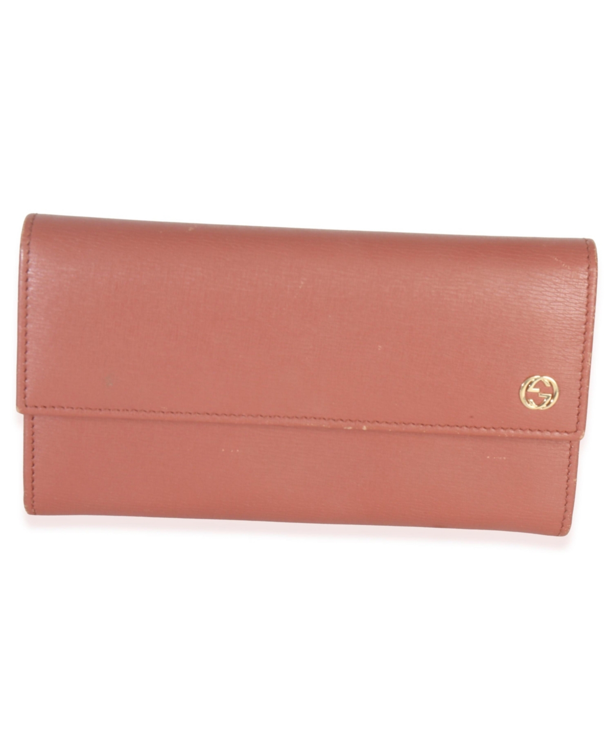 Click here for Pre-Owned Gucci Pink Leather Interlocking G Contin... prices