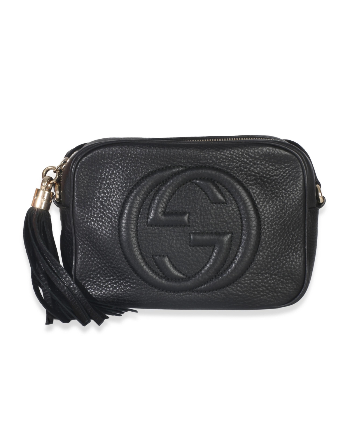 Click here for Pre-Owned Gucci Black Pebbled Calfskin Small Soho... prices
