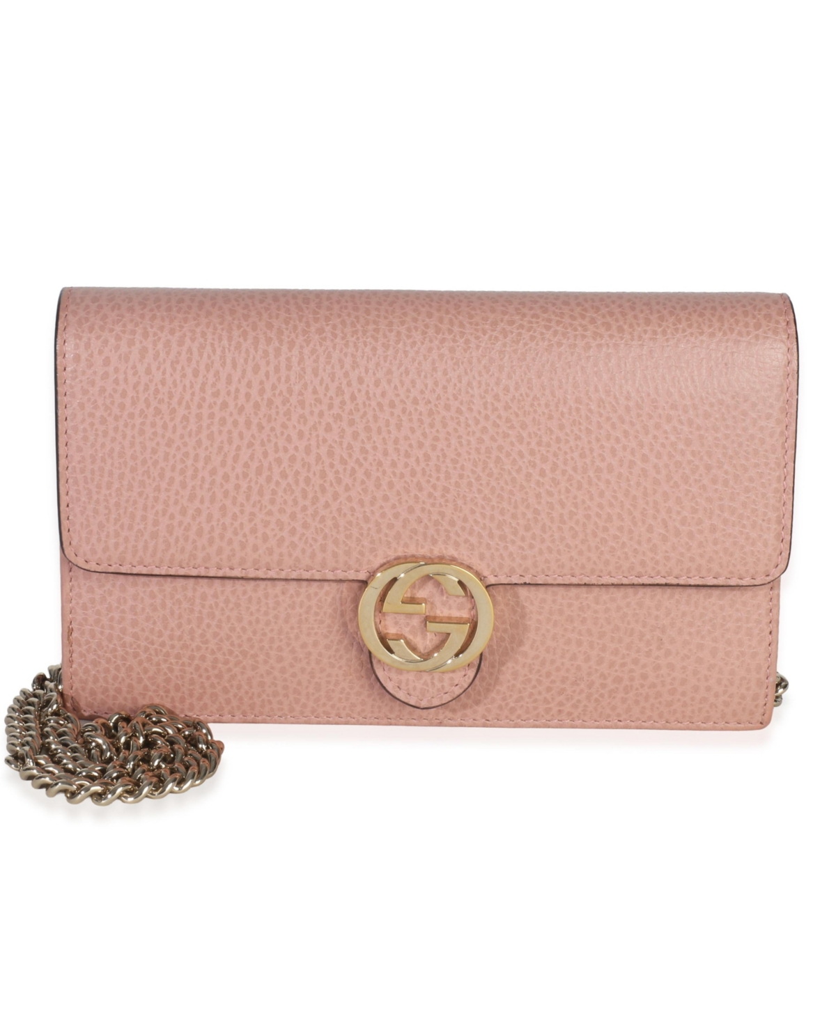 Click here for Pre-Owned Gucci Pink Dollar Calfskin Interlocking... prices