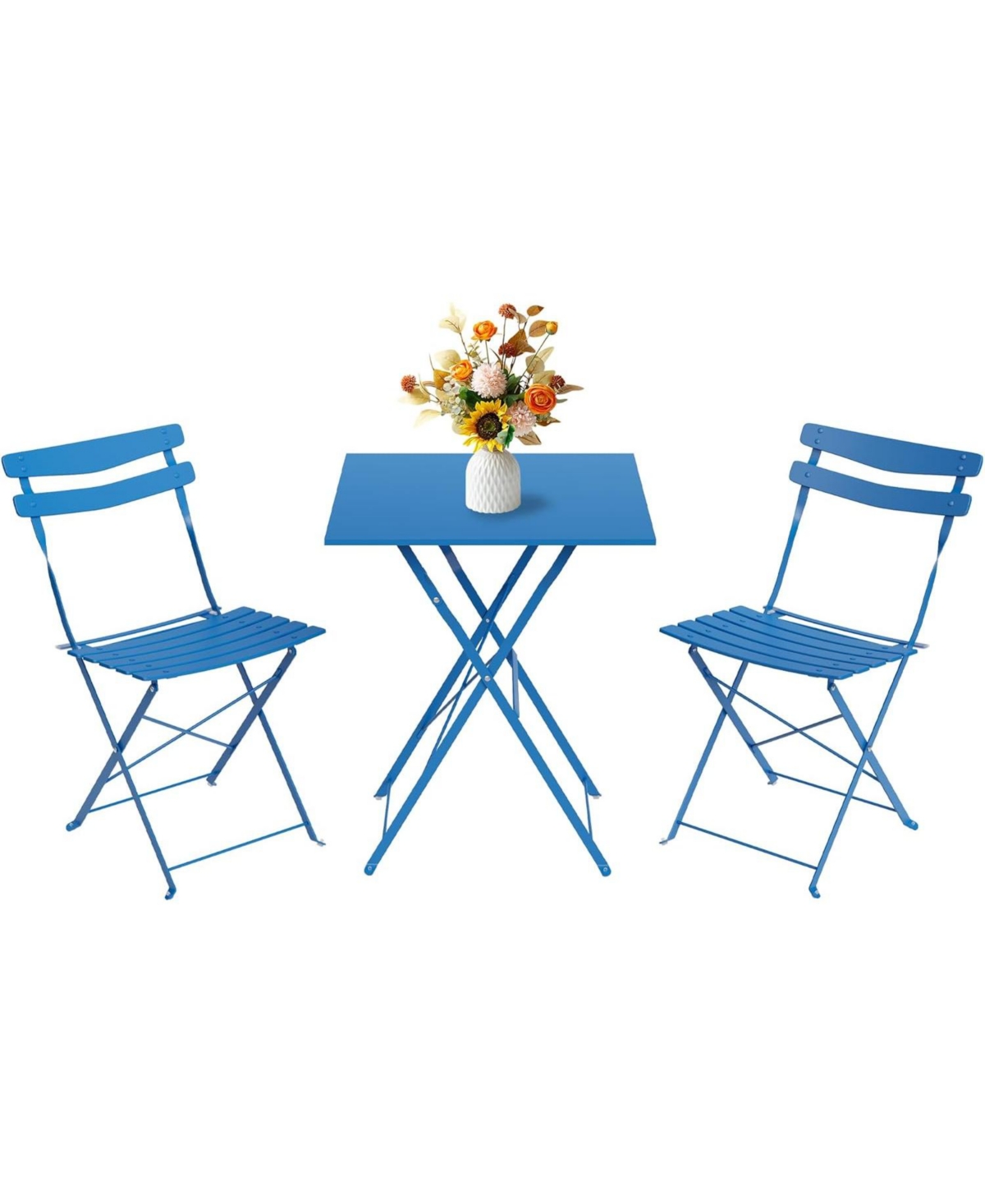 Click here for gaomon 3-Piece Foldable Metal Bistro Set with Squa... prices