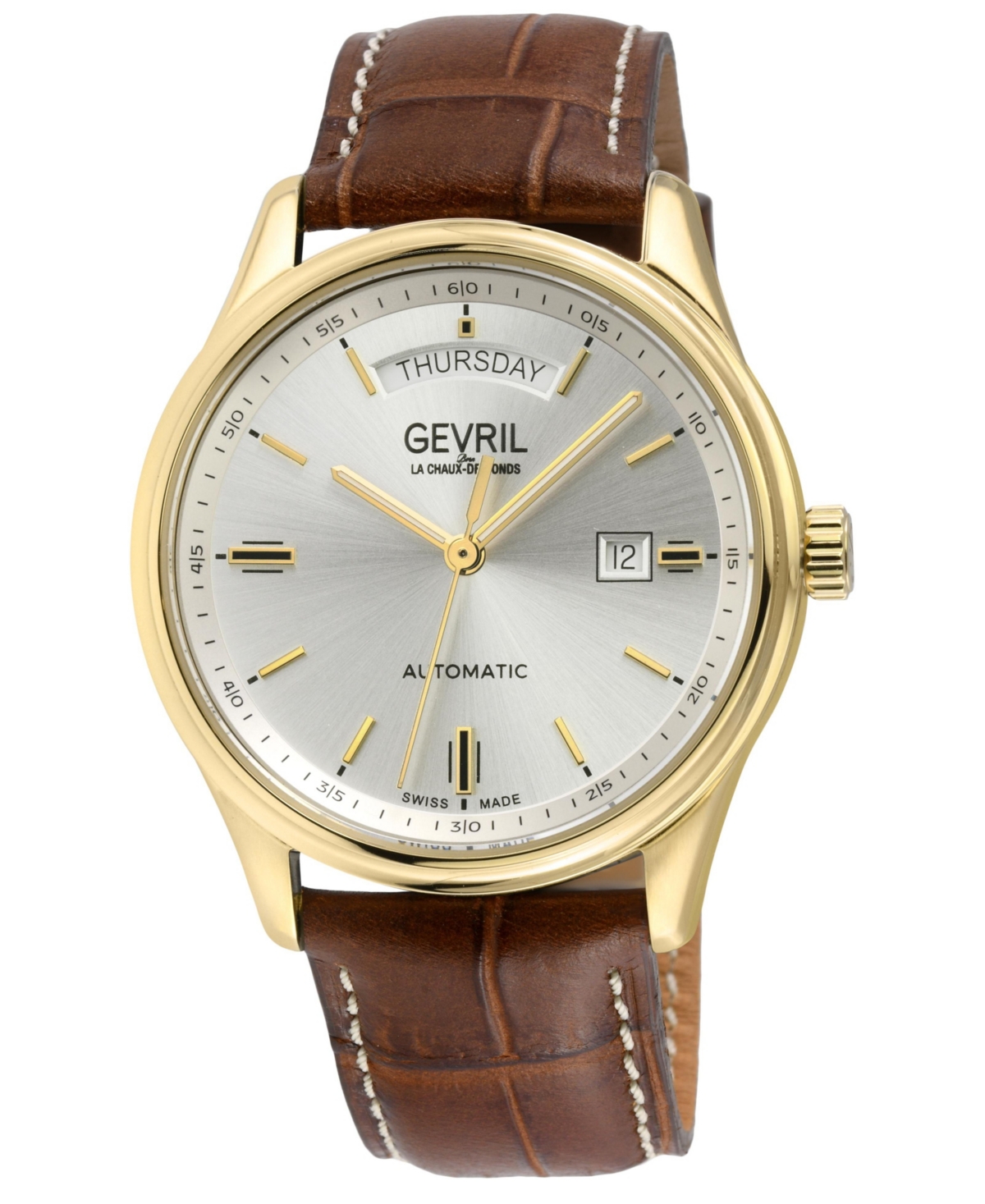 Click here for Gevril Mens Excelsior Swiss Automatic Italian Leat... prices