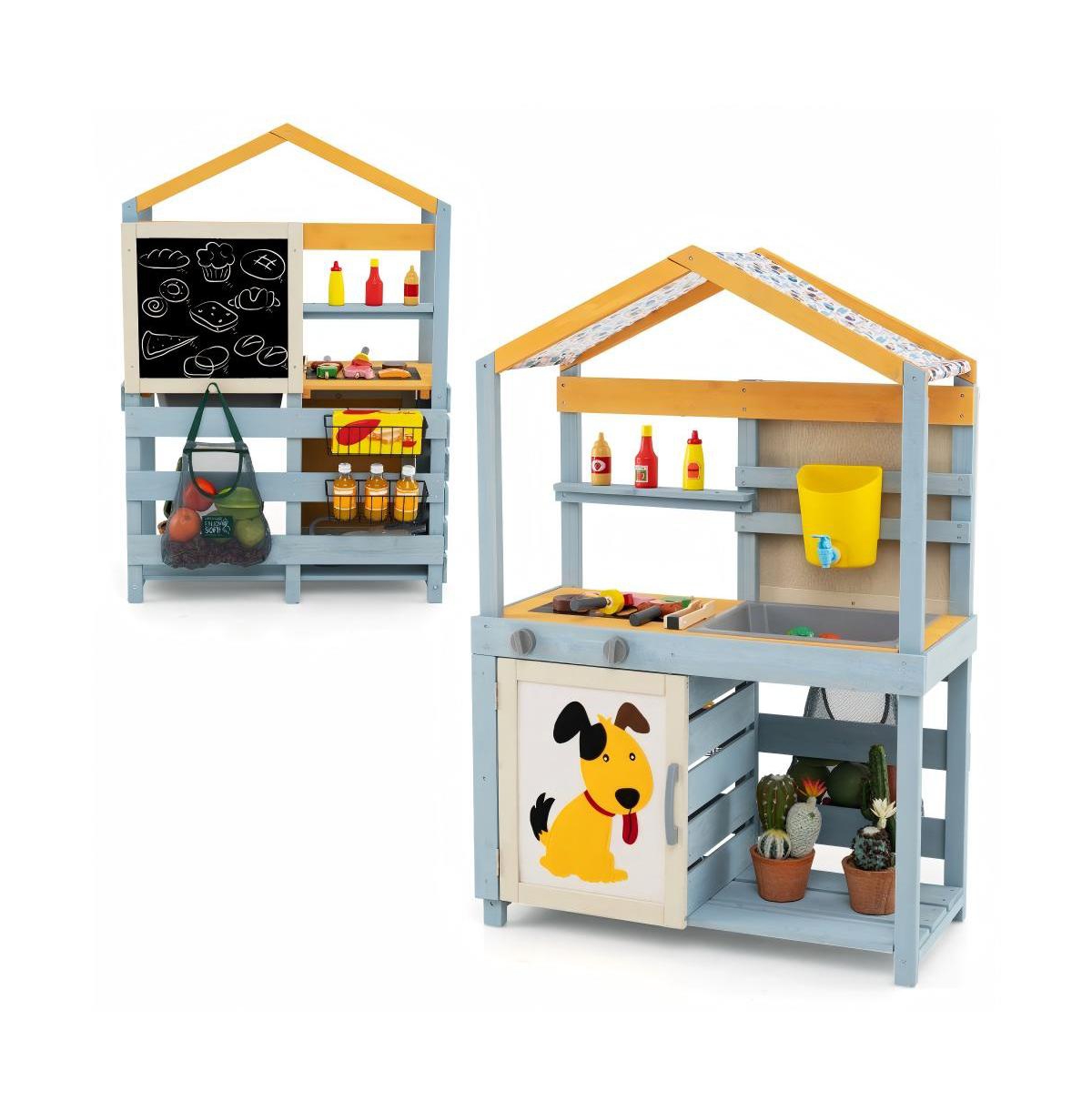 Click here for Hongge 2 In 1 Wooden - Grey prices