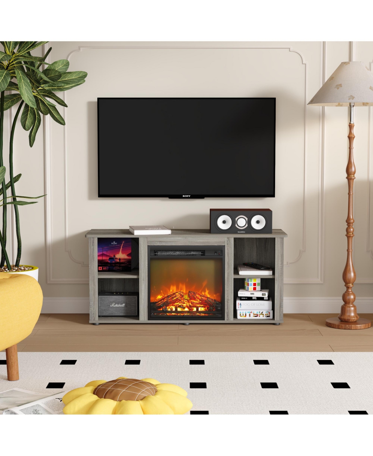 Click here for Homlux Modern Electric Fireplace Tv Stand for TVs... prices