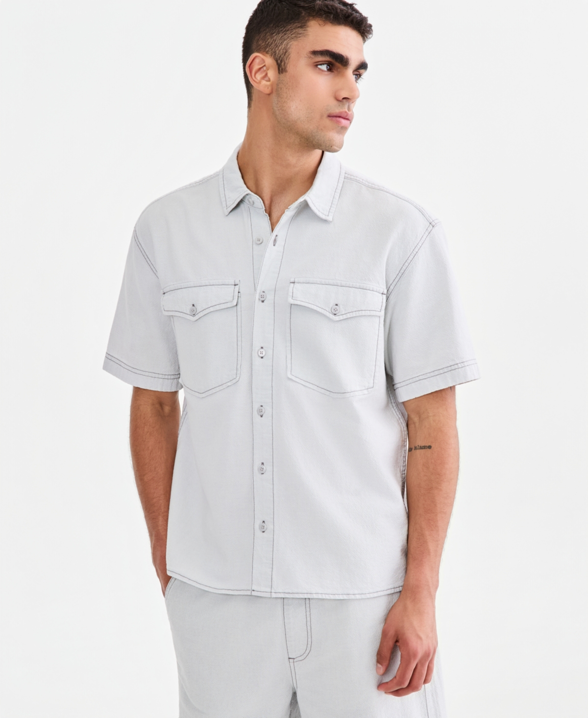 Click here for Sun + Stone Mens Cotton Lisbon Relaxed Shirt  Macy... prices