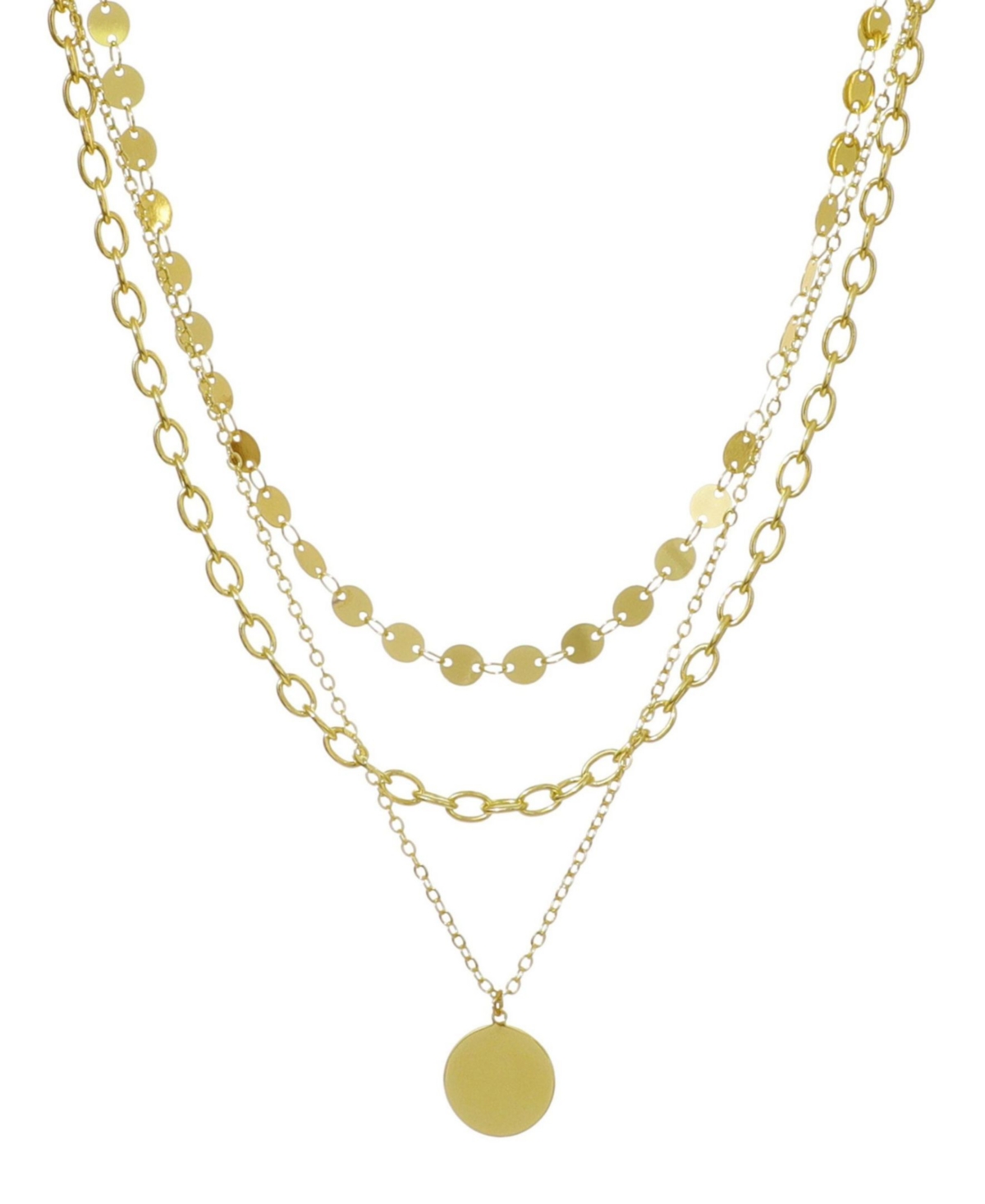 Click here for Adornia Gold 3-Layer Toggle and Confetti Necklace... prices