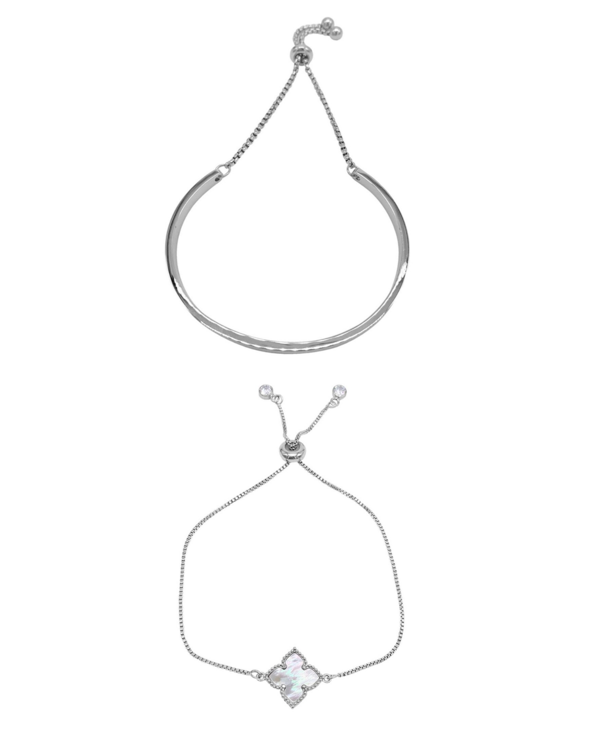 Click here for Adornia Silver 2-Piece Flower and Cuff Bolo Bracel... prices