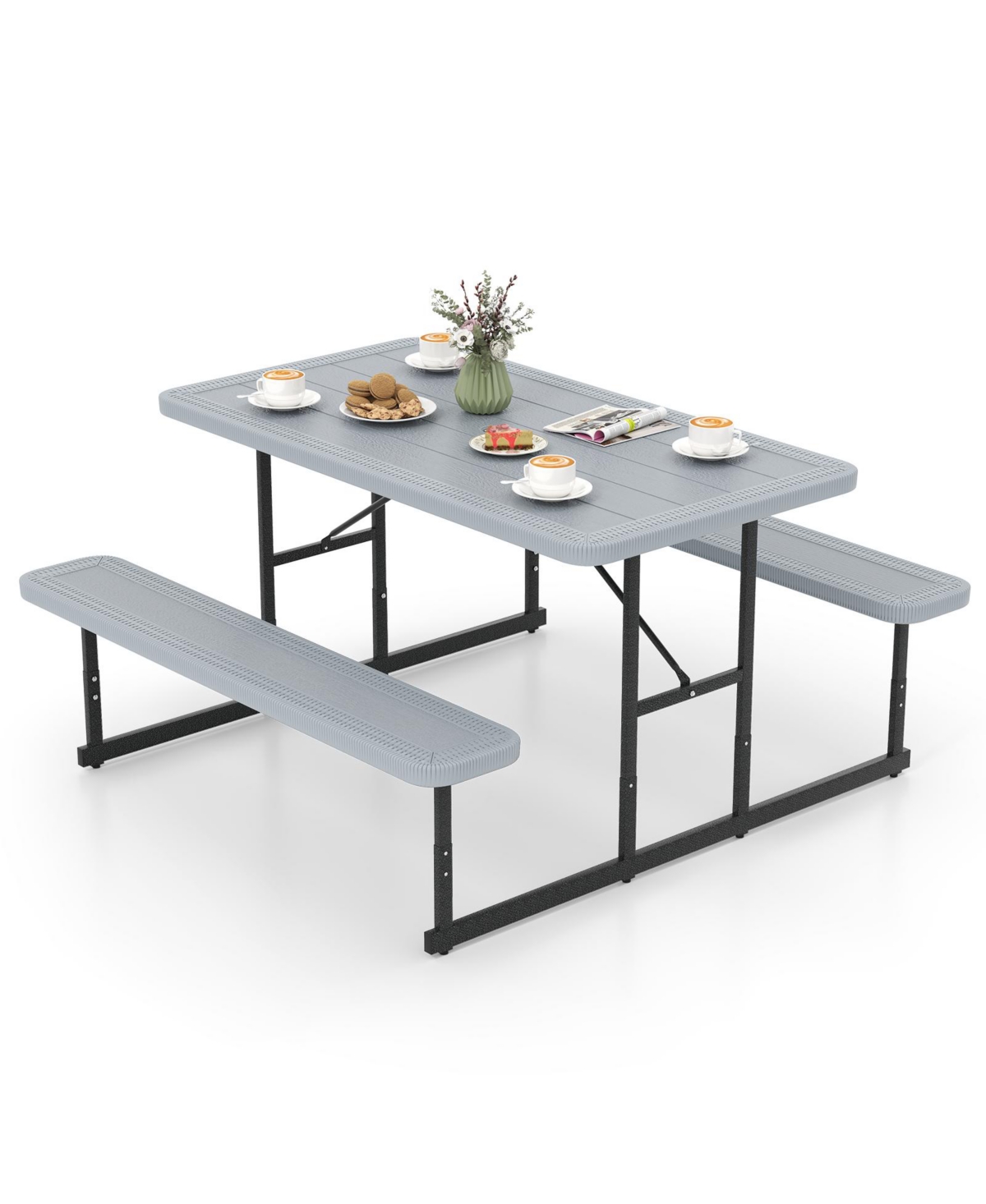 Click here for Sugift Outdoor Picnic Table Bench Set for Two to F... prices