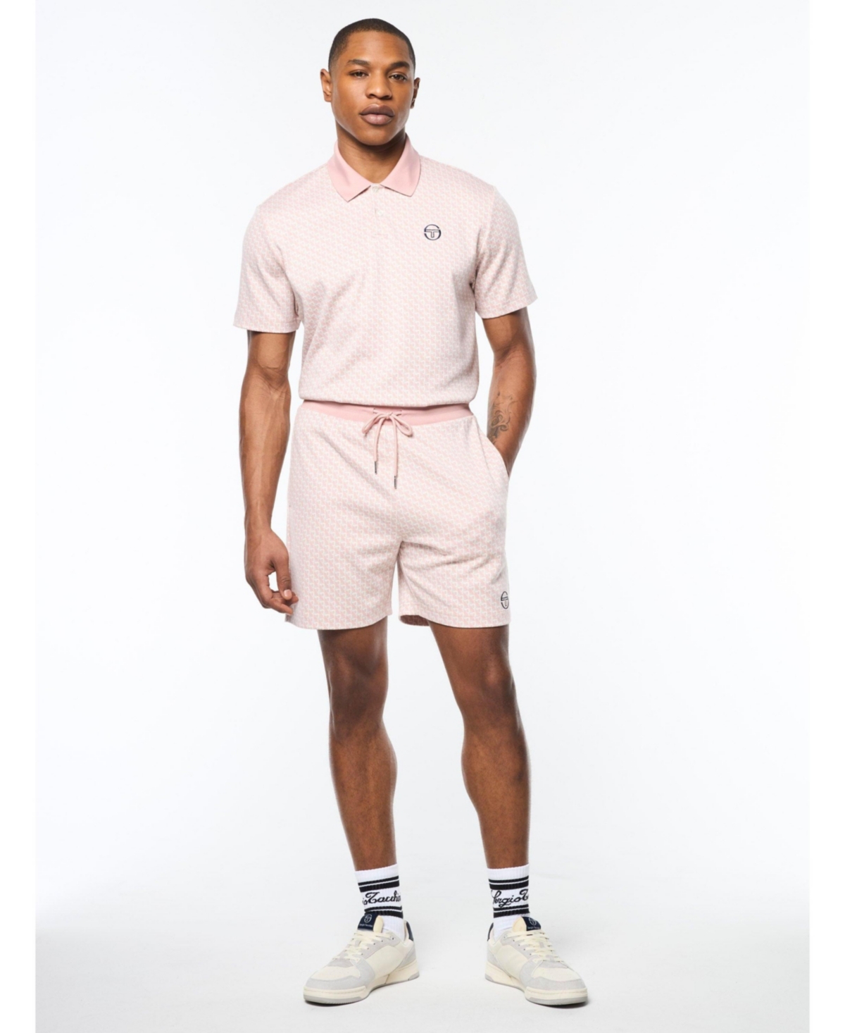 Click here for Sergio Tacchini Mens Paolo Knit Shorts - Pale mauv... prices
