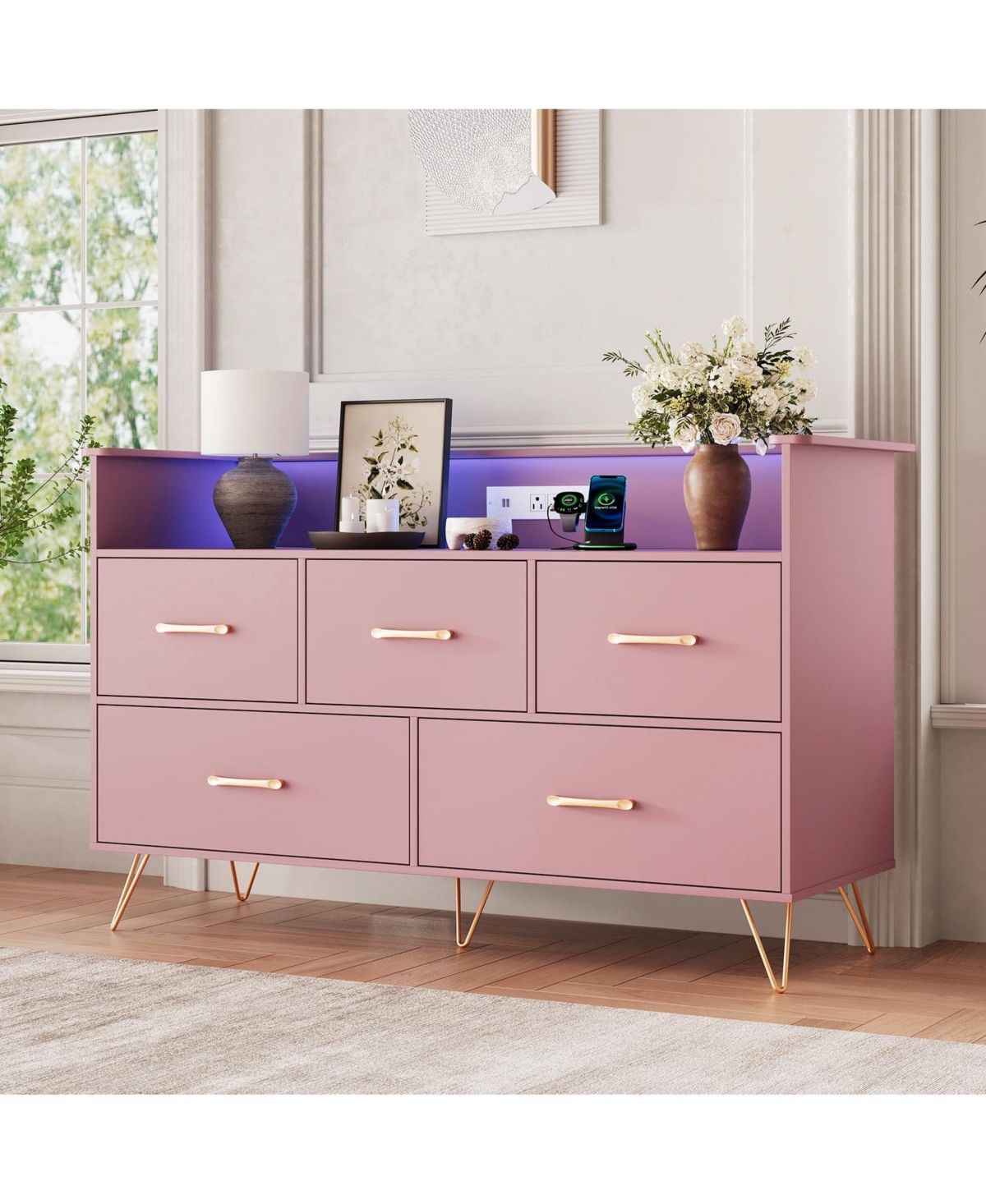 Click here for gaomon Wooden Dressers for Bedroom with 5 Storge D... prices